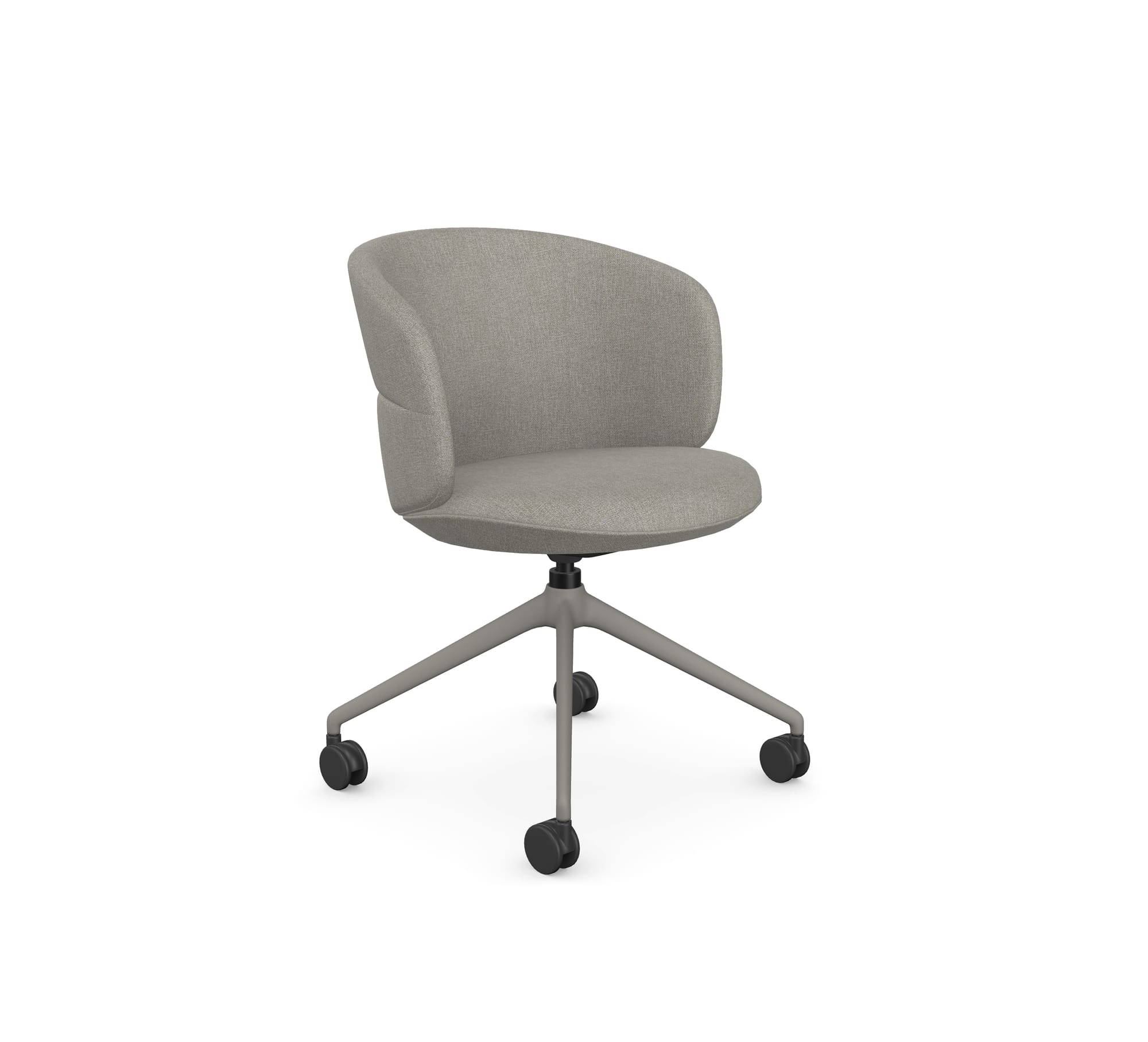 Ekori Chair - 4-arm swivel fixed-height base, caster wheel ...