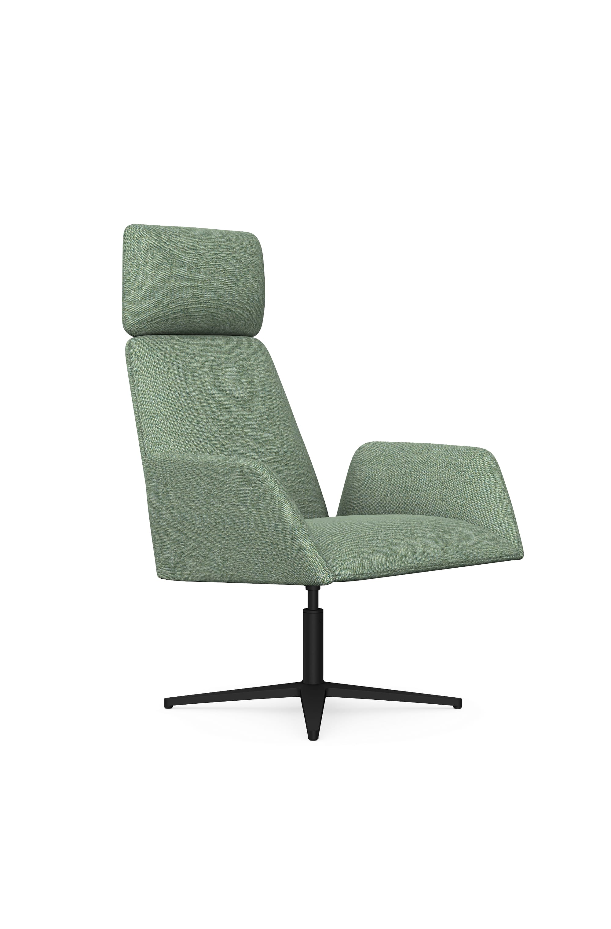 Manta Armchair Lounge Black 4 Star Base – OfficeFitOuts.ie